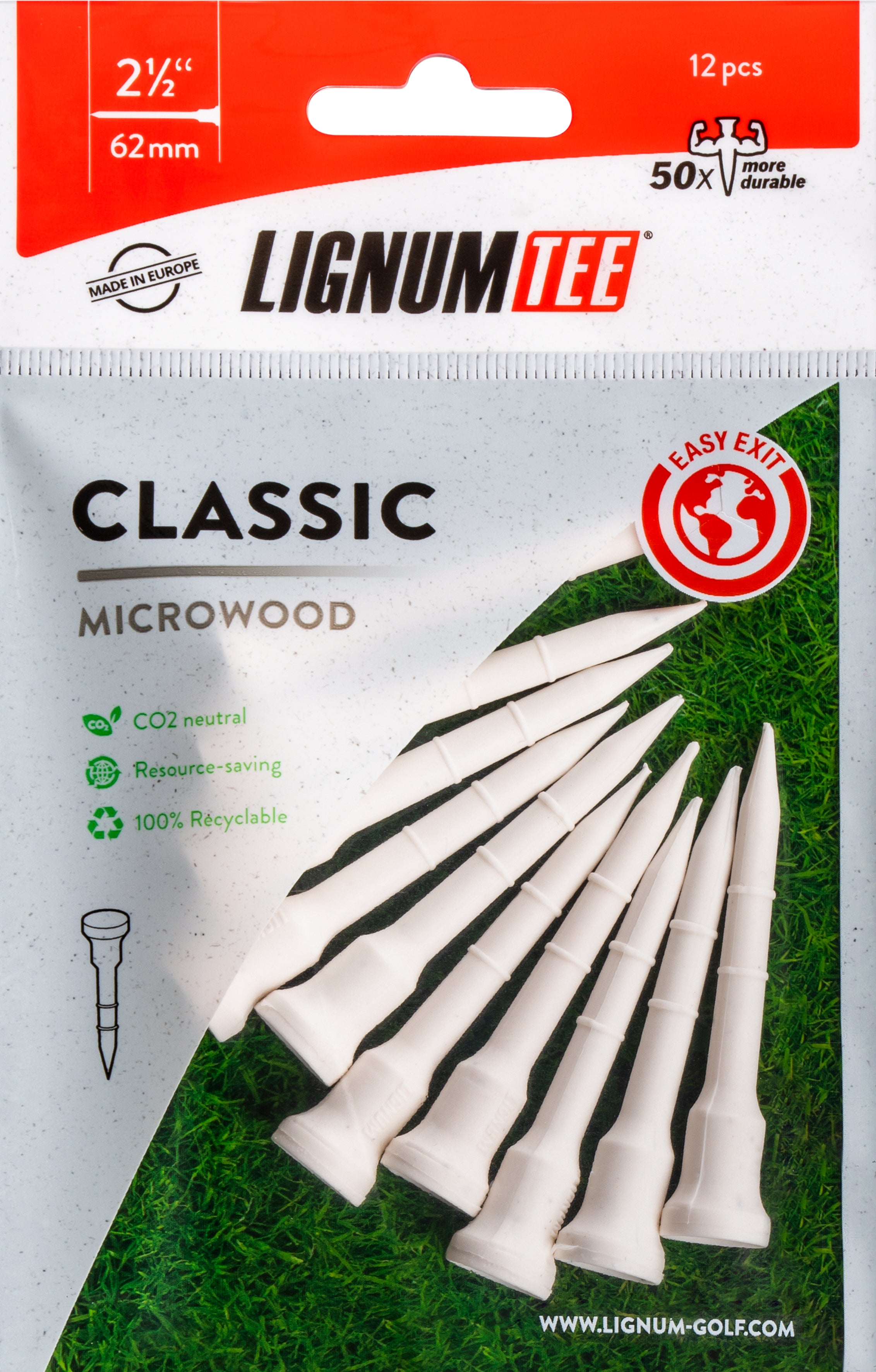 Lignum Classic Tee - 2.5″ - White – Lignum Tee
